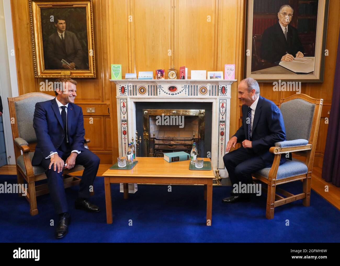 Micheal martin macron hi-res stock photography and images - Alamy
