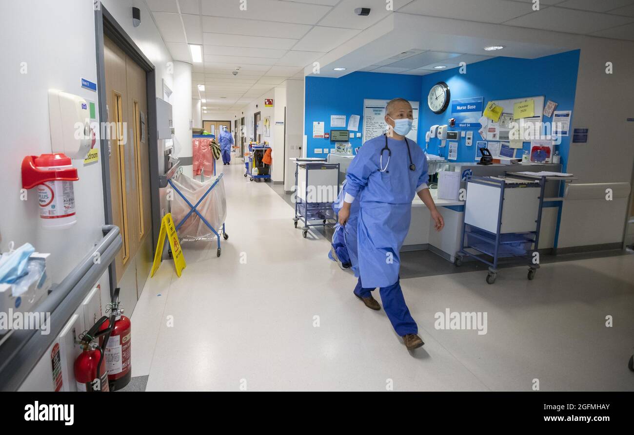 File photo dated 20/10/2020 of a hospital ward. Chronic staff shortages ...