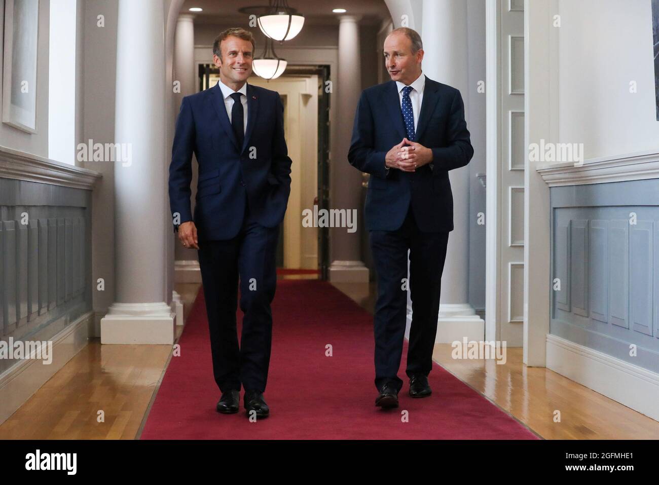 Micheal martin macron hi-res stock photography and images - Alamy