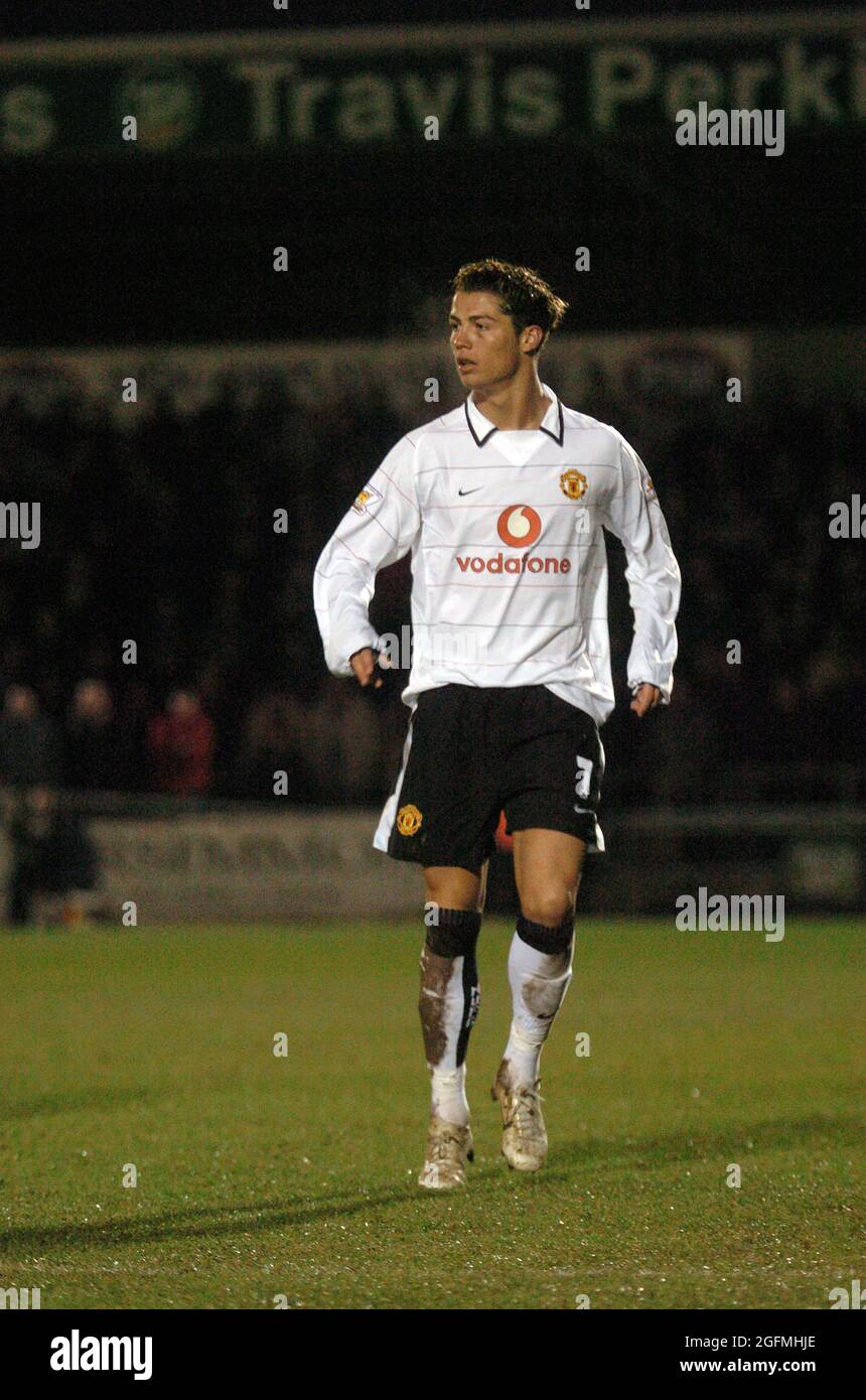 Northampton v Man United FA Cup 4th round 25.1..2004 Cristiano Ronaldo ...