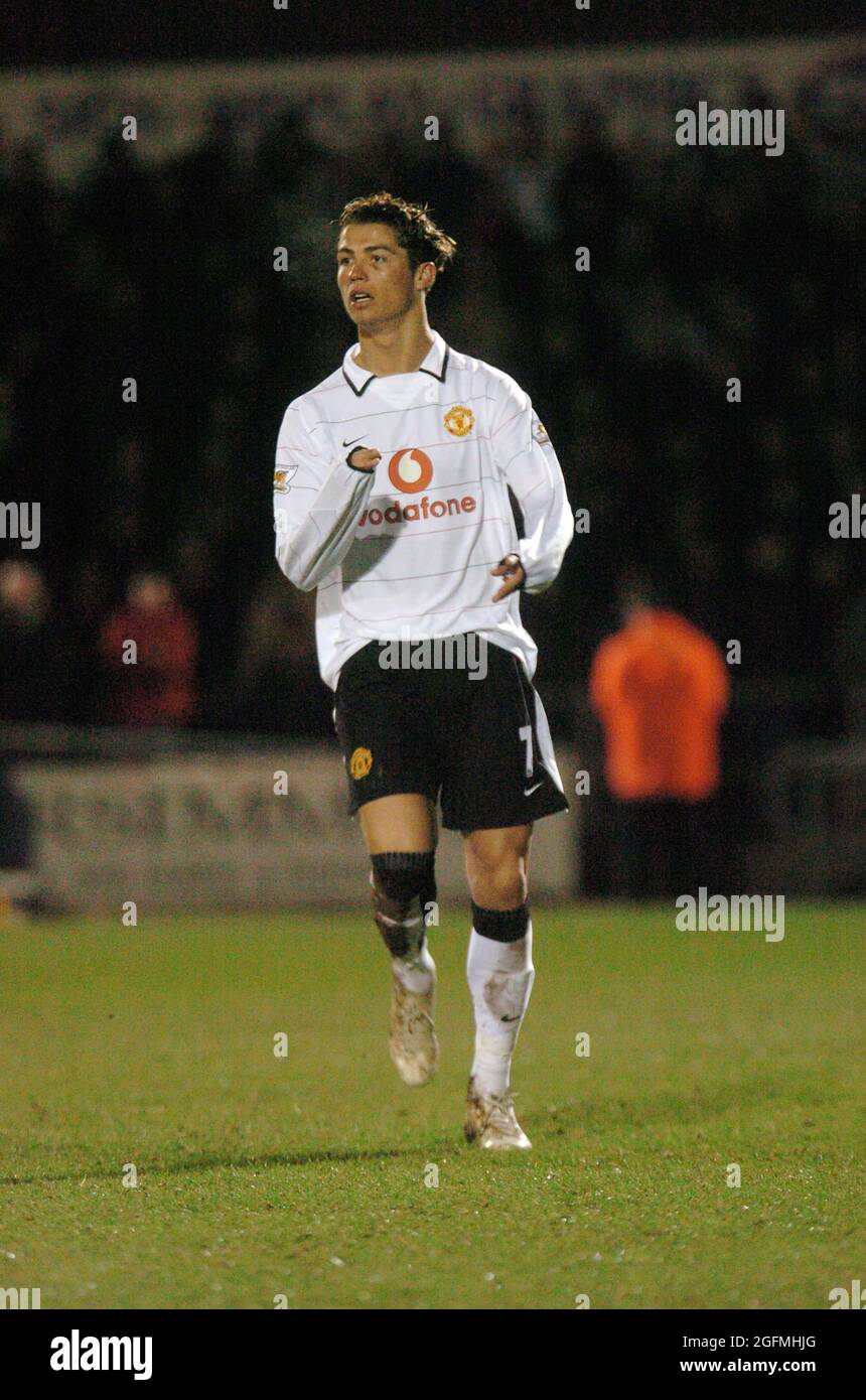 Northampton v Man United FA Cup 4th round 25.1..2004 Cristiano Ronaldo ...
