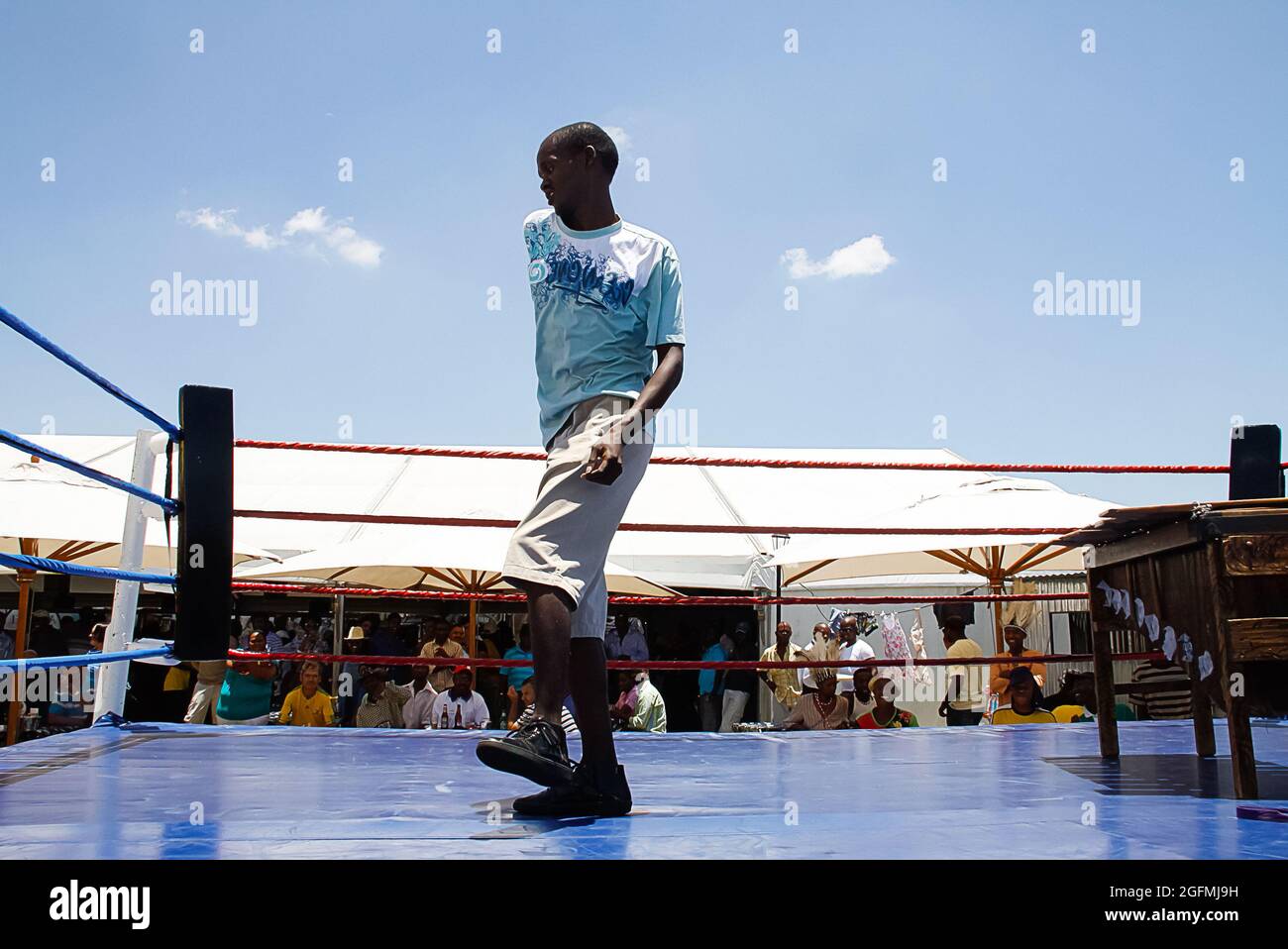 JOHANNESBURG, SOUTH AFRICA - Apr 24, 2019: African male break dancing ...