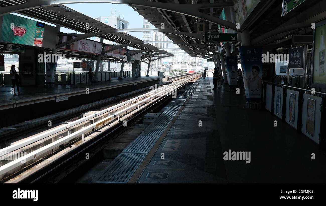 BTS Skytrain Station Platform Stock Photo - Alamy