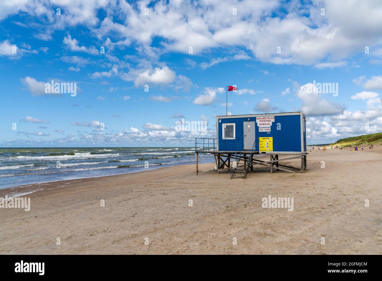 Palanga, Lithuania - 21 August, 2021: beautiful white sand beach on the ...