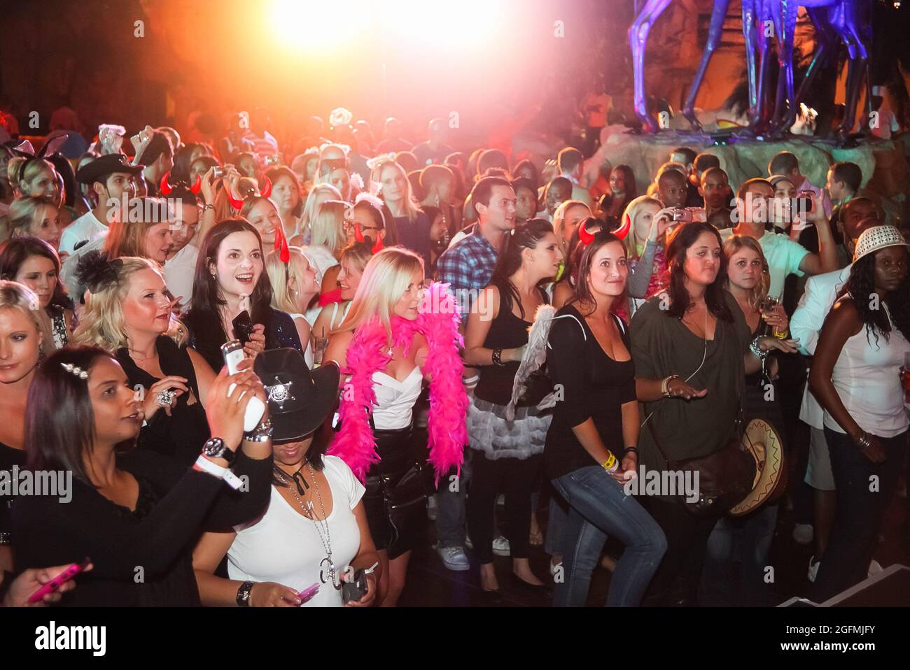 JOHANNESBURG, SOUTH AFRICA - Apr 24, 2019: people dancing in a ...