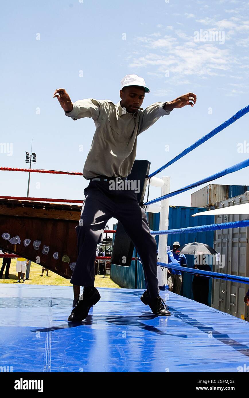 JOHANNESBURG, SOUTH AFRICA - Apr 24, 2019: African male break dancing ...