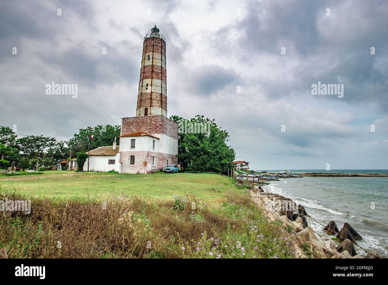 Lighthouse in Shabla - the oldest lighthouse in Bulgaria, built in 1856 ...