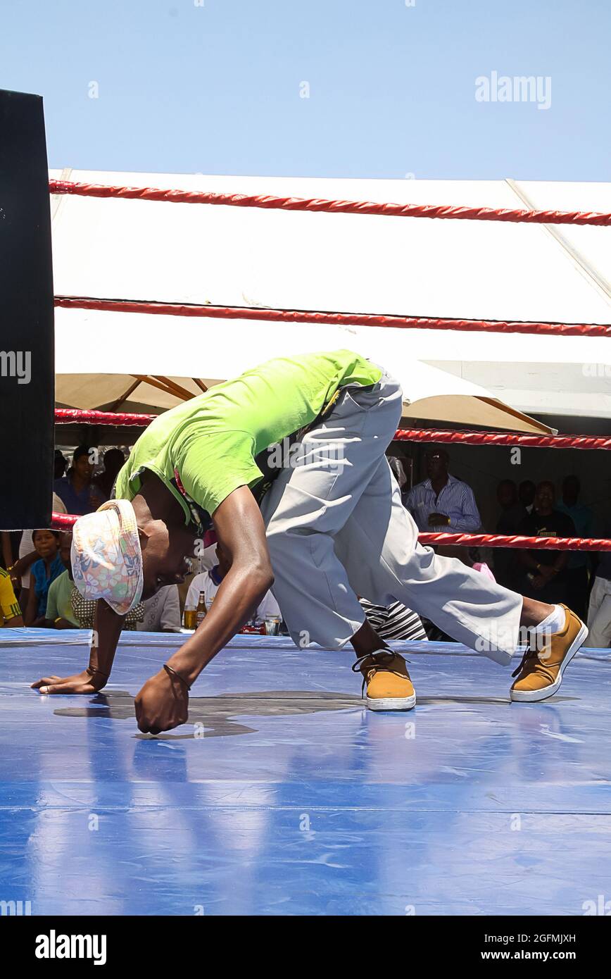 JOHANNESBURG, SOUTH AFRICA - Apr 24, 2019: African male break dancing ...