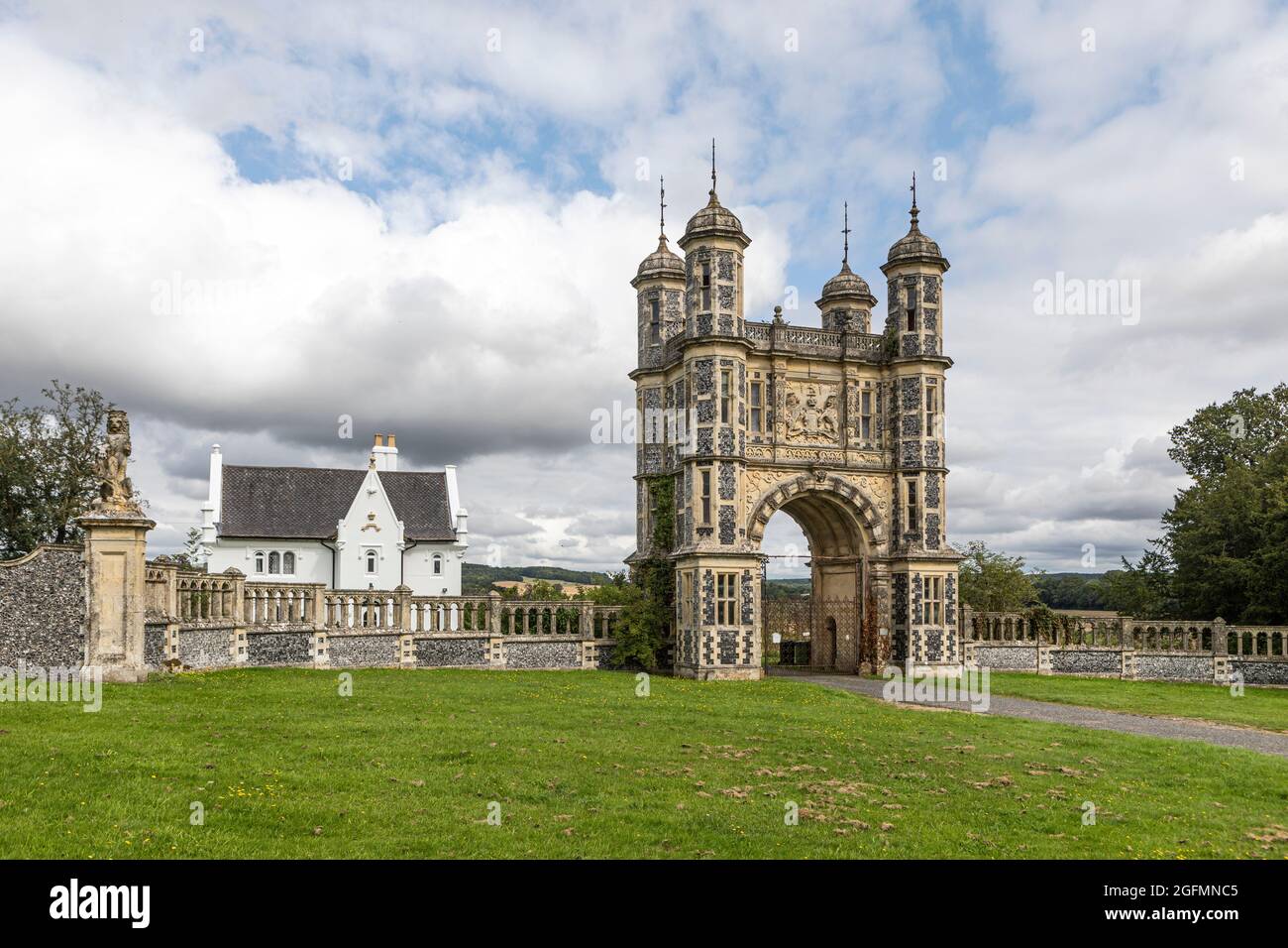 The distinctive structure now known as Eastwell Towers stands a mile ...