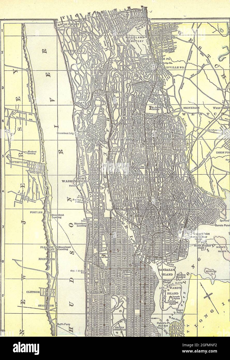 1891 map of the Bronx; out of copyright From old Atlas of the World ...