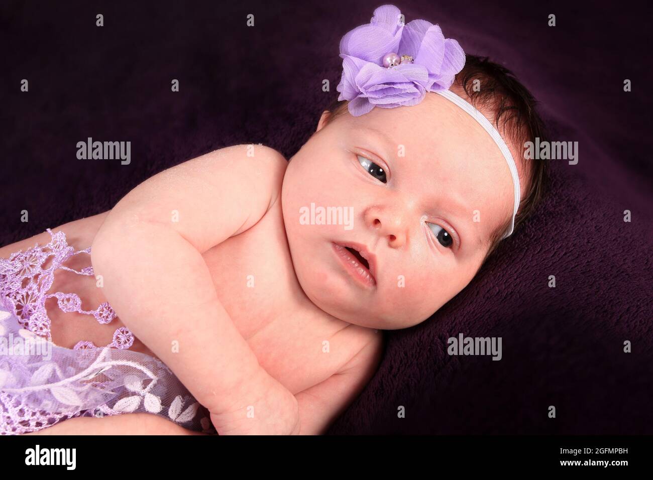 new born beautiful baby girl, first days of life Stock Photo - Alamy
