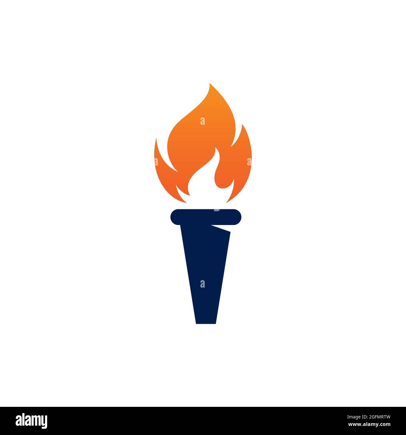 Torch icon torch symbol flat Cut Out Stock Images & Pictures - Alamy