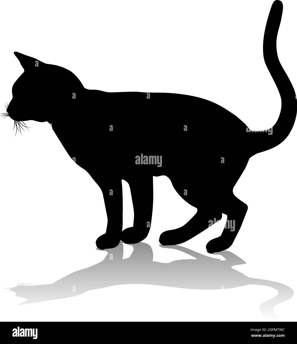 Silhouette Cat Pet Animal Stock Vector Image & Art - Alamy