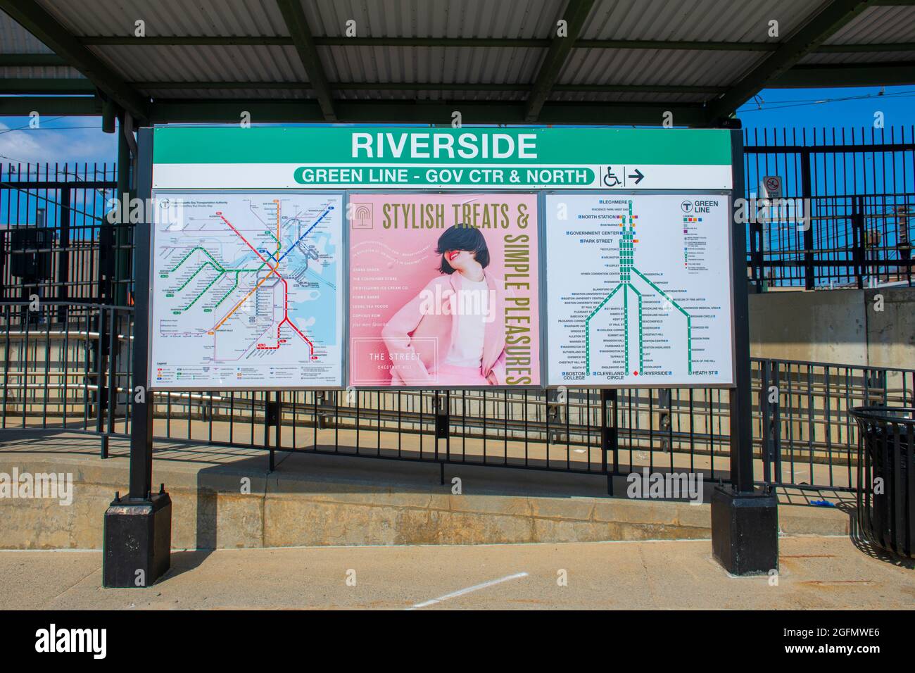 Boston Metro MBTA schematic map including rapid subway system and Green ...