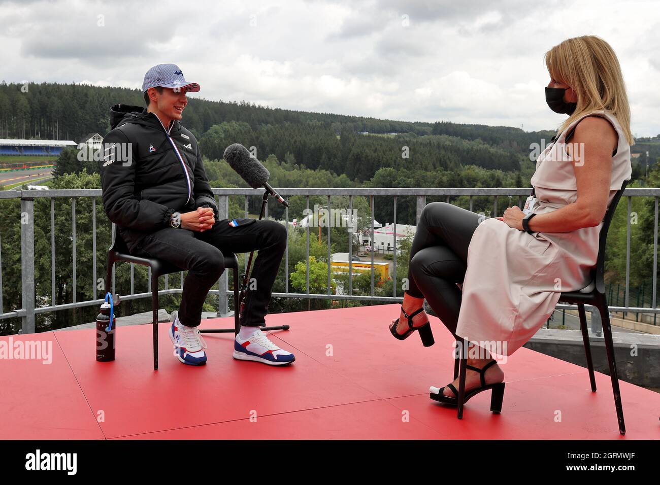 Spa Francorchamps, Belgium. 26th Aug, 2021. (L to R): Esteban Ocon (FRA ...