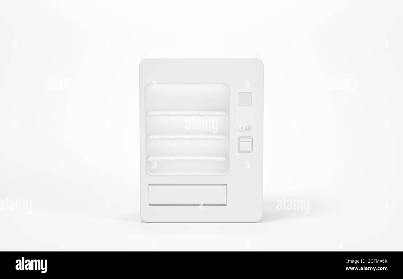 Empty vending machine with white background, 3d rendering. Computer digital drawing Stock Photo ...