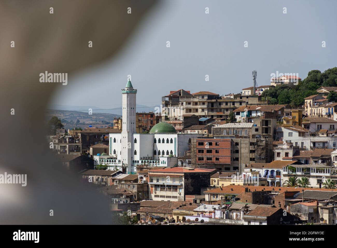 Aerial view of a masjid (mosque) in the downtown of Skikda, Algeria ...