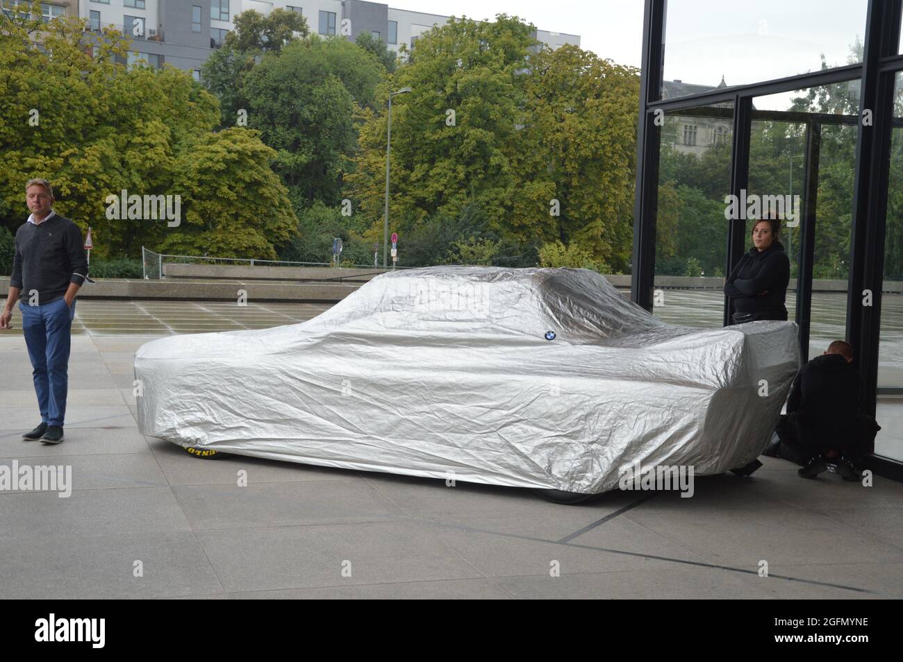 Alexander Calder BMW Art Car on display in front of The Neue ...