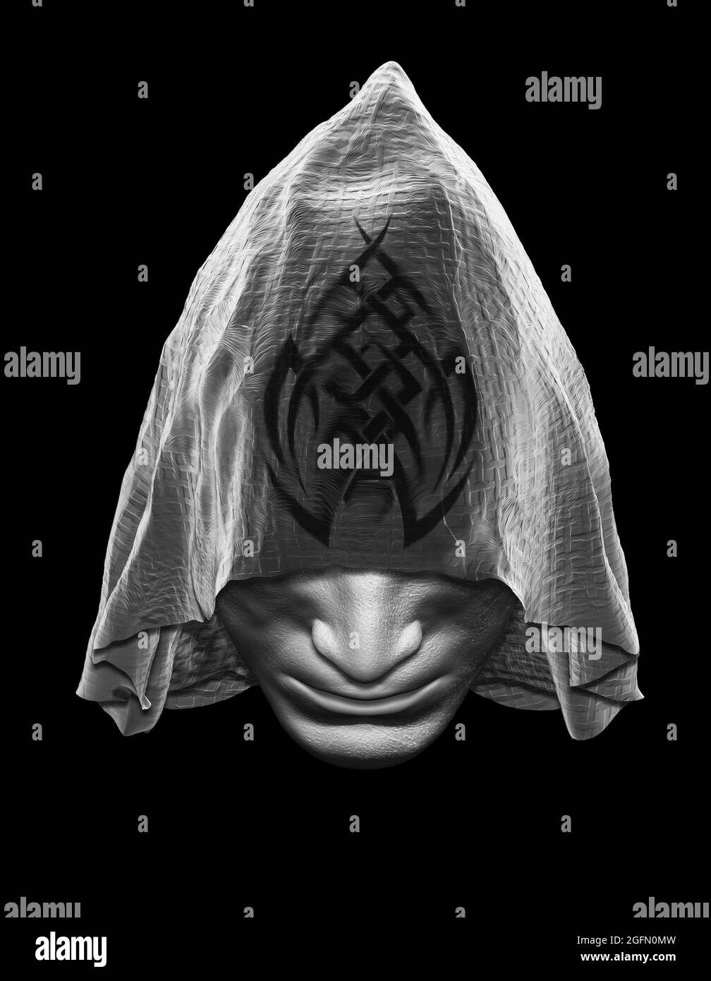 Monk at prayer Black and White Stock Photos & Images - Alamy