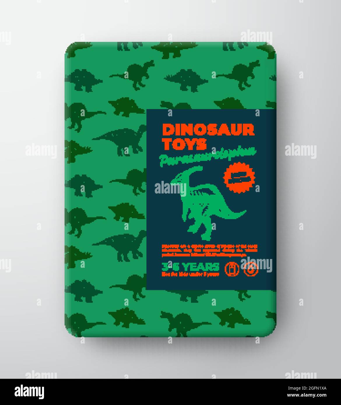 Dinosaur Toys Label Template. Abstract Vector Packaging Design Layout ...