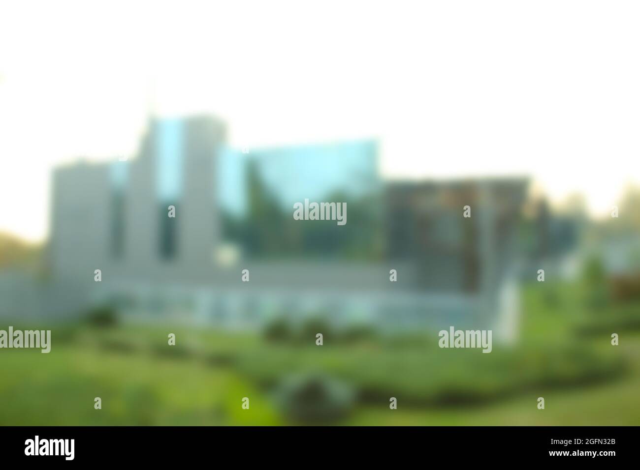 Blurred background of new building in the city center Stock Photo - Alamy