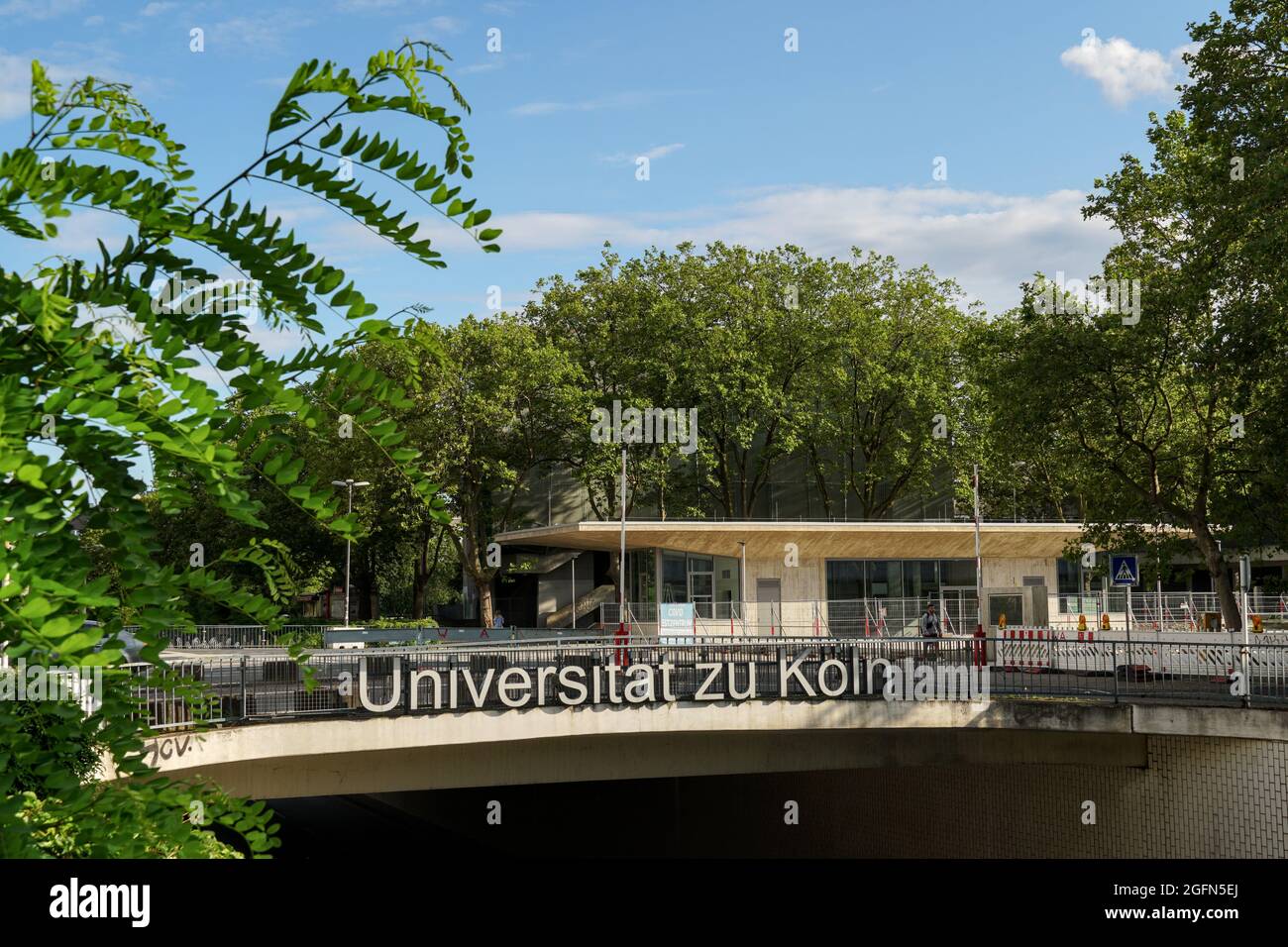 COLOGNE, GERMANY - Jul 26, 2021: A closeup of the sign of the ...