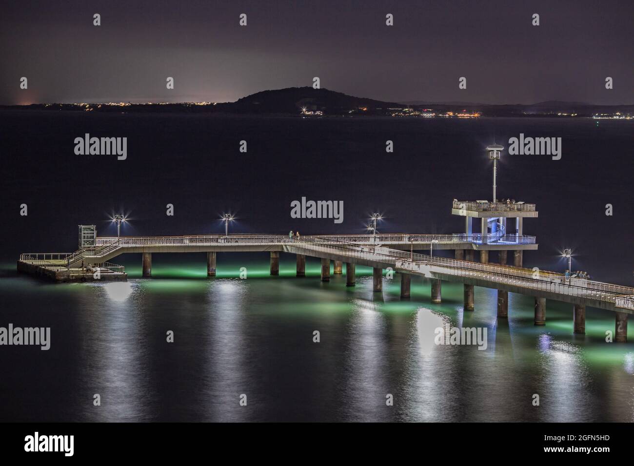Burgas skyline at night hi-res stock photography and images - Alamy