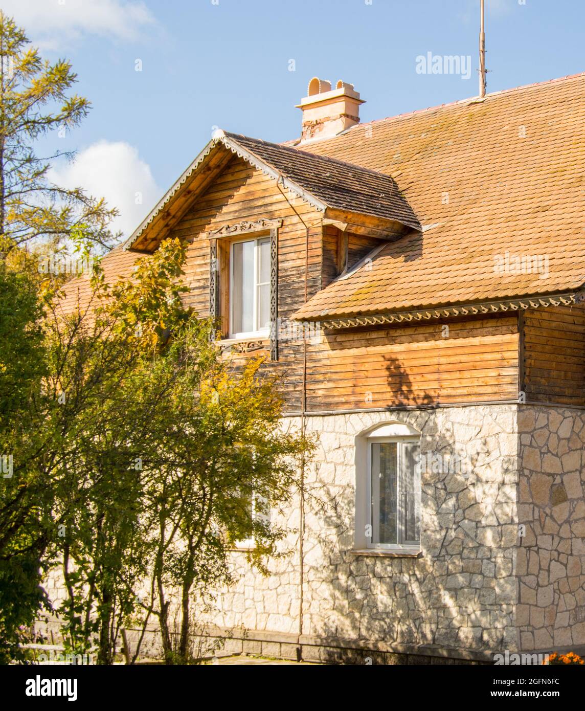 Private two storey house with attic hi-res stock photography and images ...