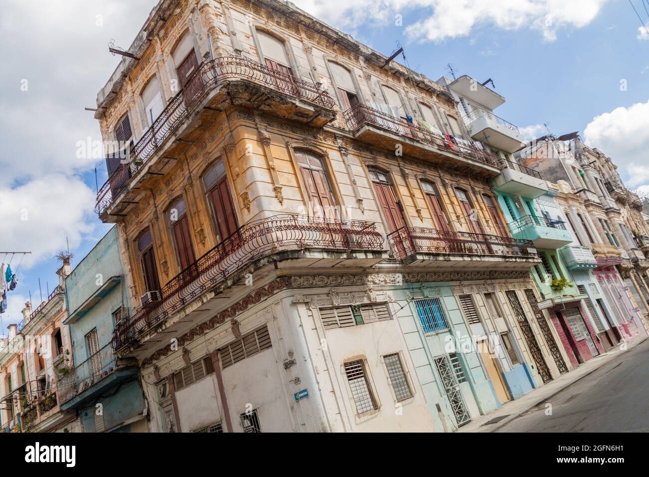 Buildings in Habana Centro neighborhood of Havana, Cuba Stock Photo - Alamy