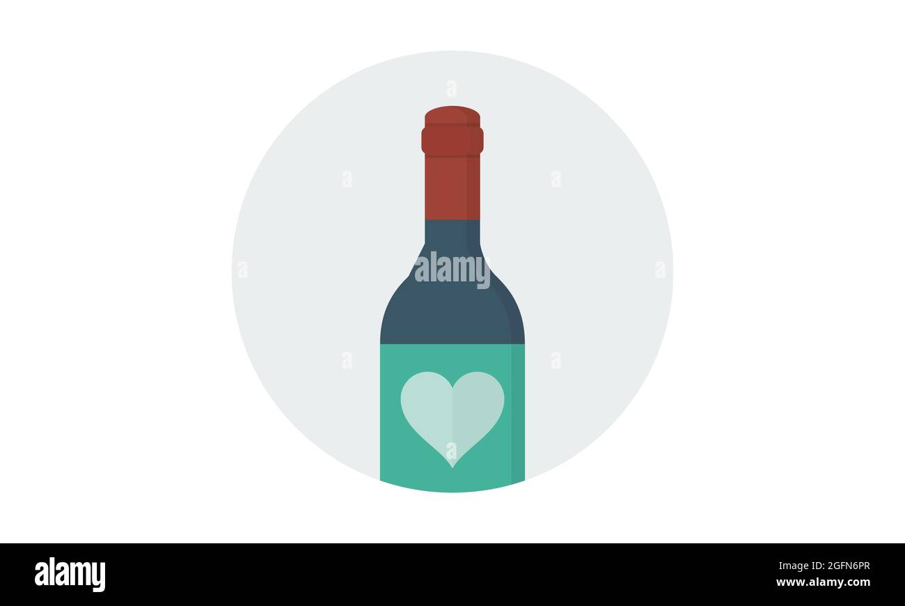 Wine bottle icon simple style vector illustration Stock Vector Image ...