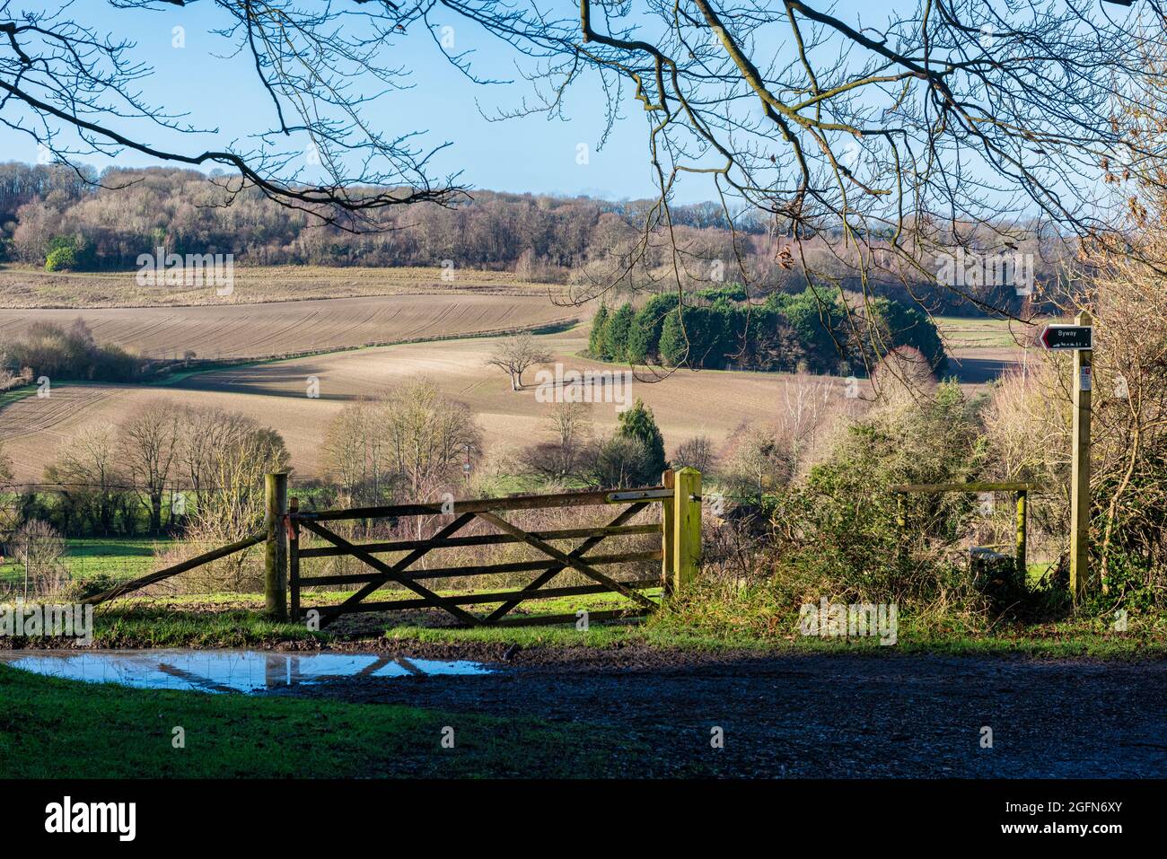 View across the Wye downs from Crundale Church near Ashford in Kent ... View across the Wye downs from Crundale Church near Ashford in Kent ...