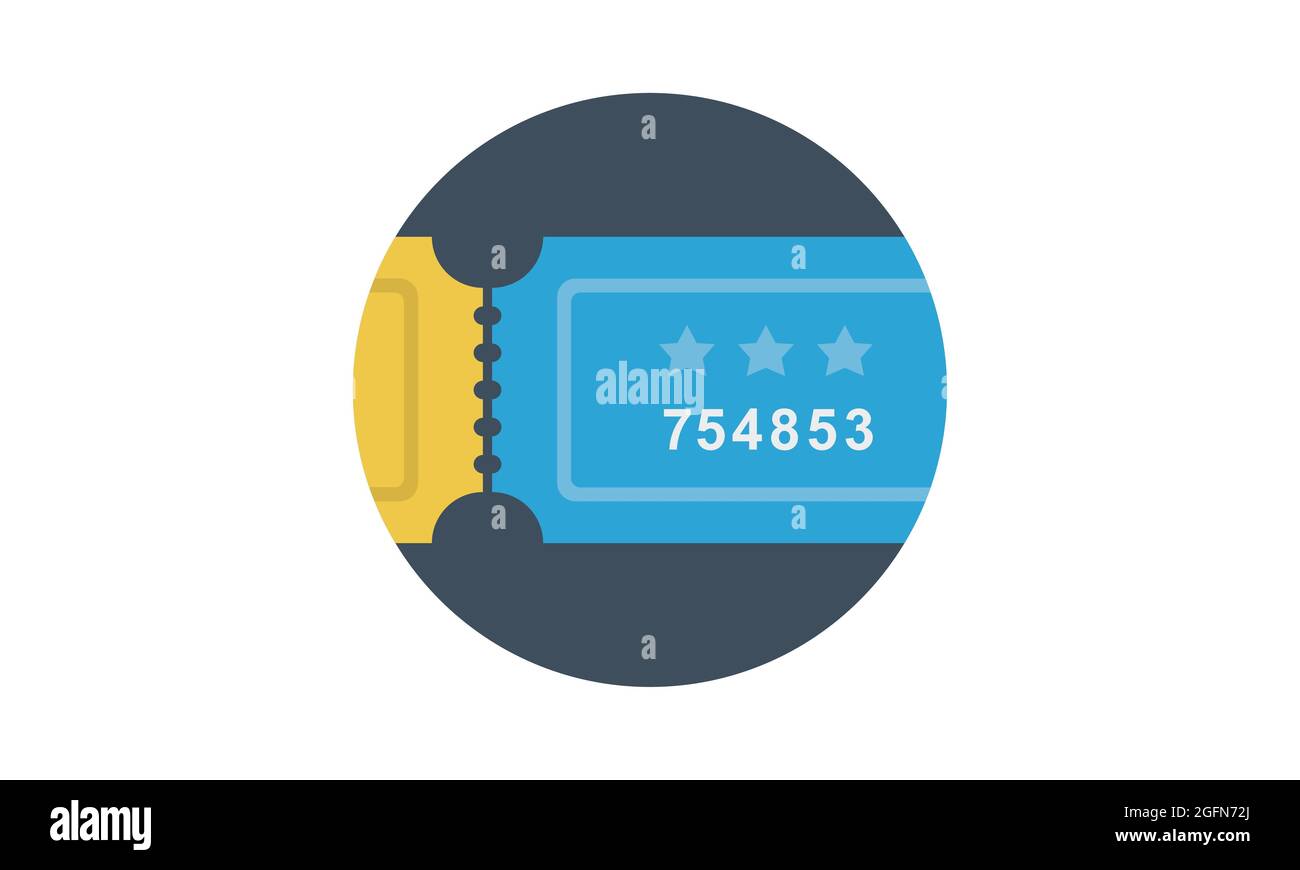 Ticket icon raffle symbol vector image Stock Vector Image & Art - Alamy