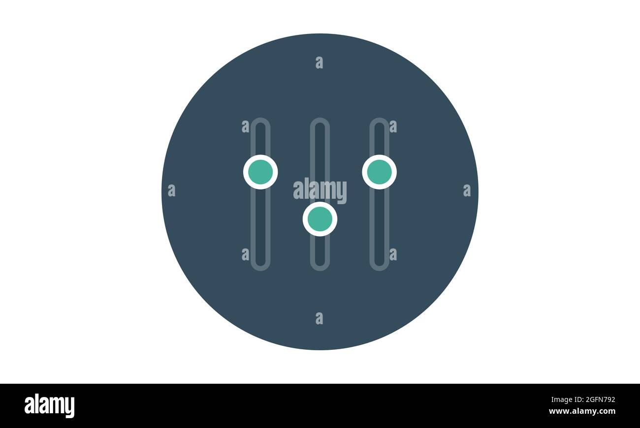 Levels vector icon. Settings icon for web design with volume or chart ...