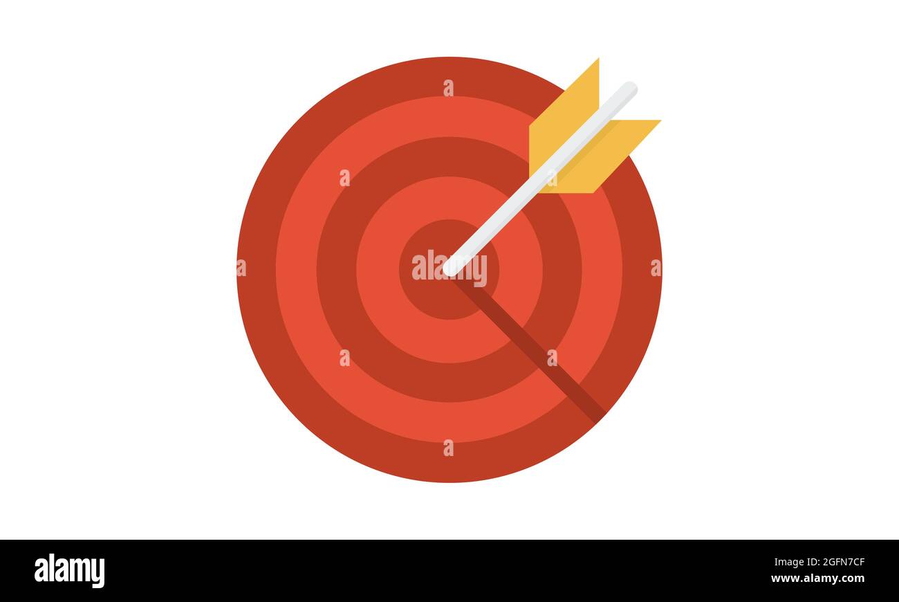 Target icon. Arrow hitting a target. Business concept. Vector ...