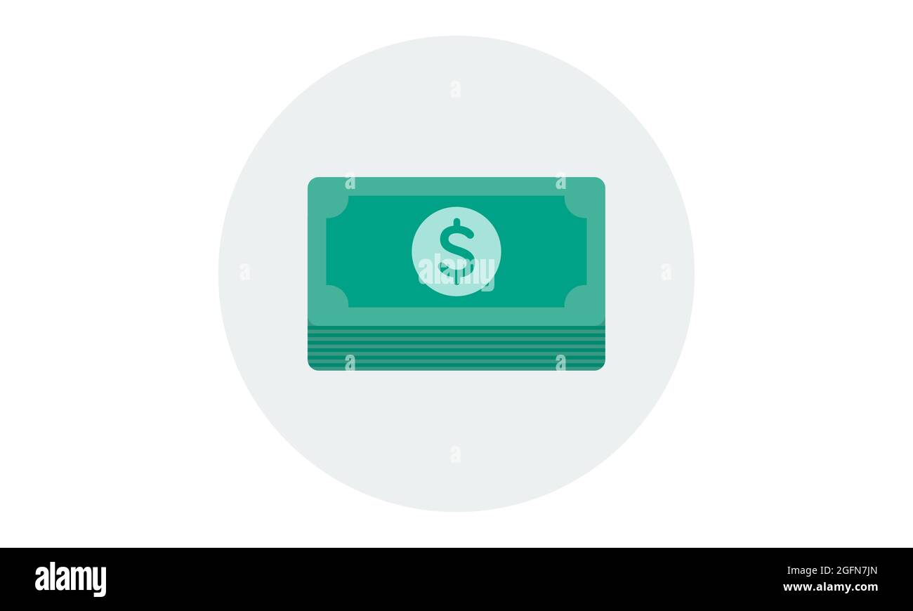 Dollar money icon. Cash sign bill symbol flat payment, dollar currency ...