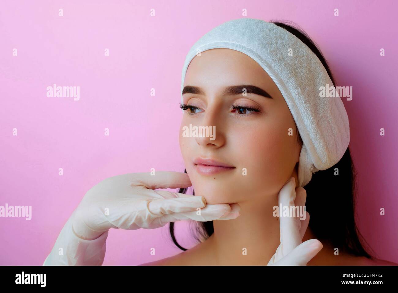 Caring For The Skin Cosmetic Cream On A Womans Face Spa Beauty