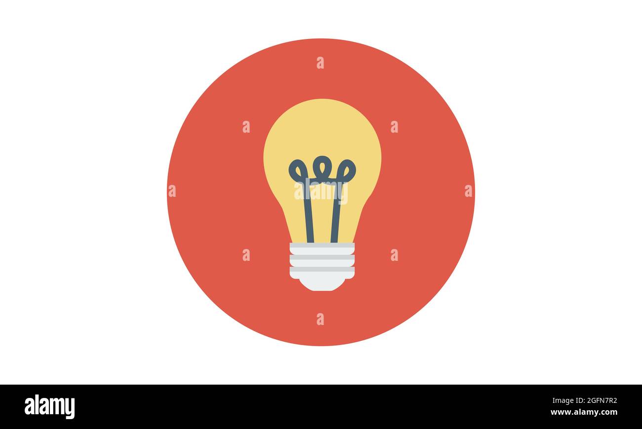 Simple light bulb icon isolated on white background. Idea sign concept ...