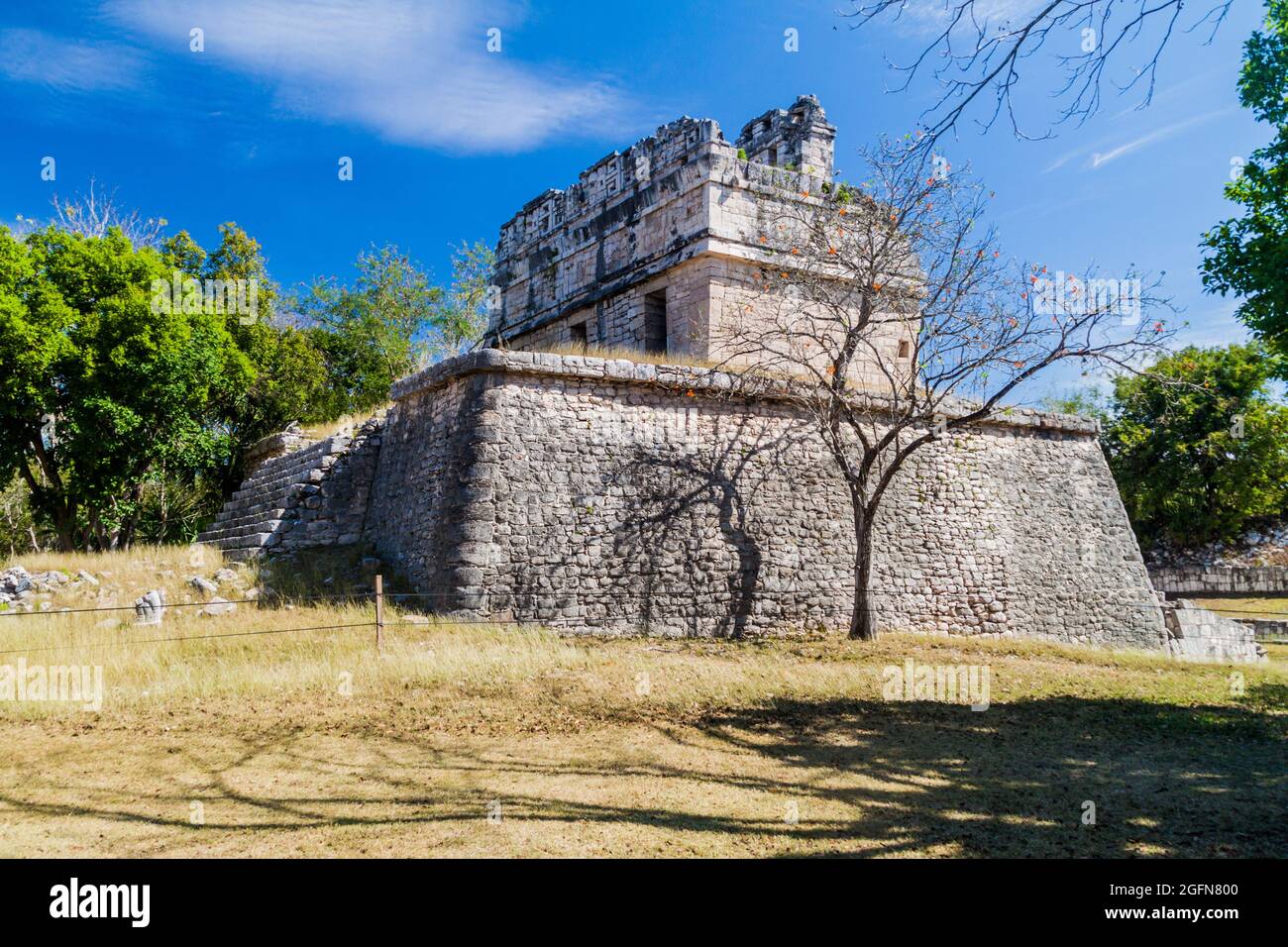Ball game court in the Mayan archeological site Chichen Itza, Mexico ...
