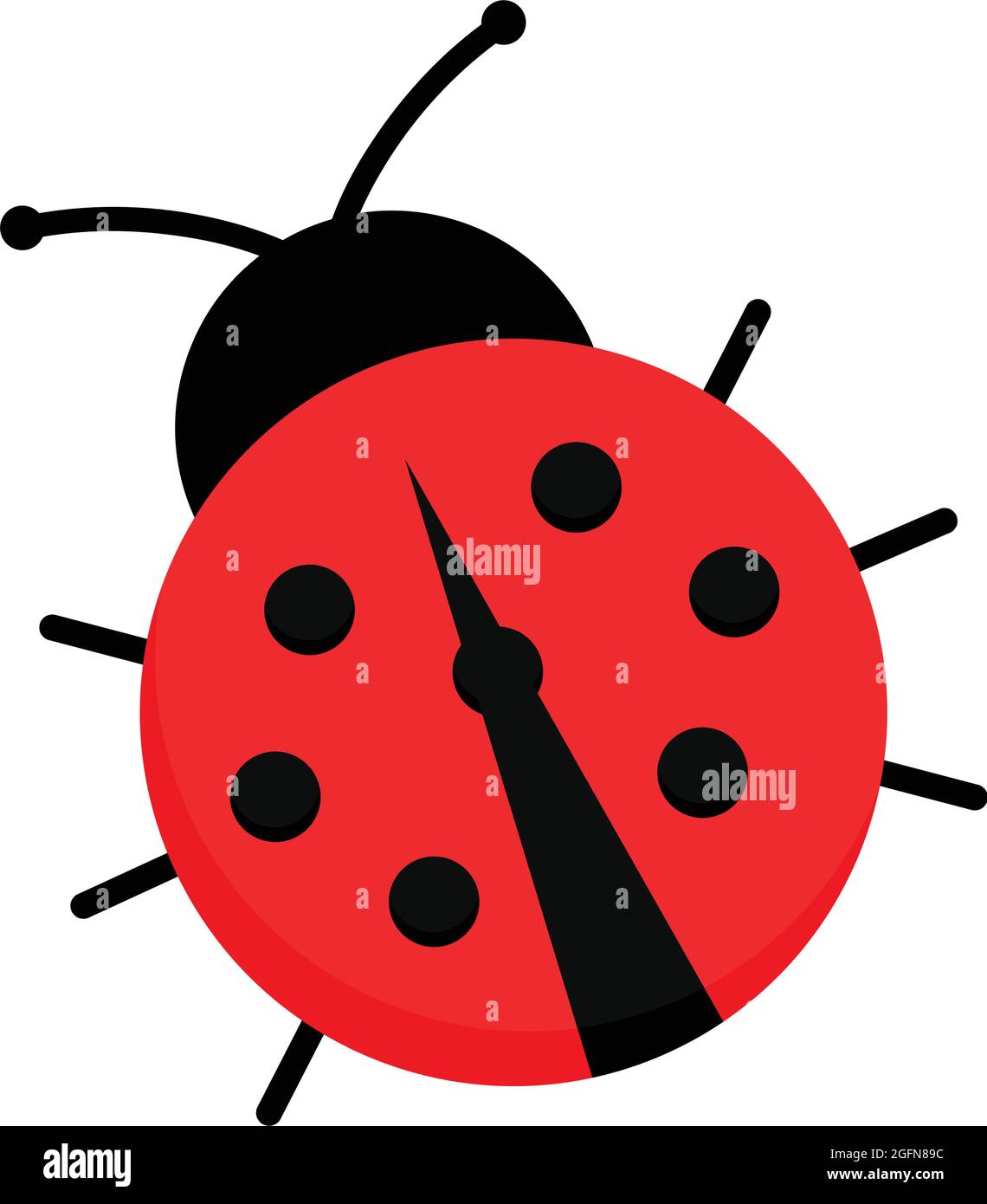Ladybug or ladybird cute vector graphic drawing Stock Vector Image ...