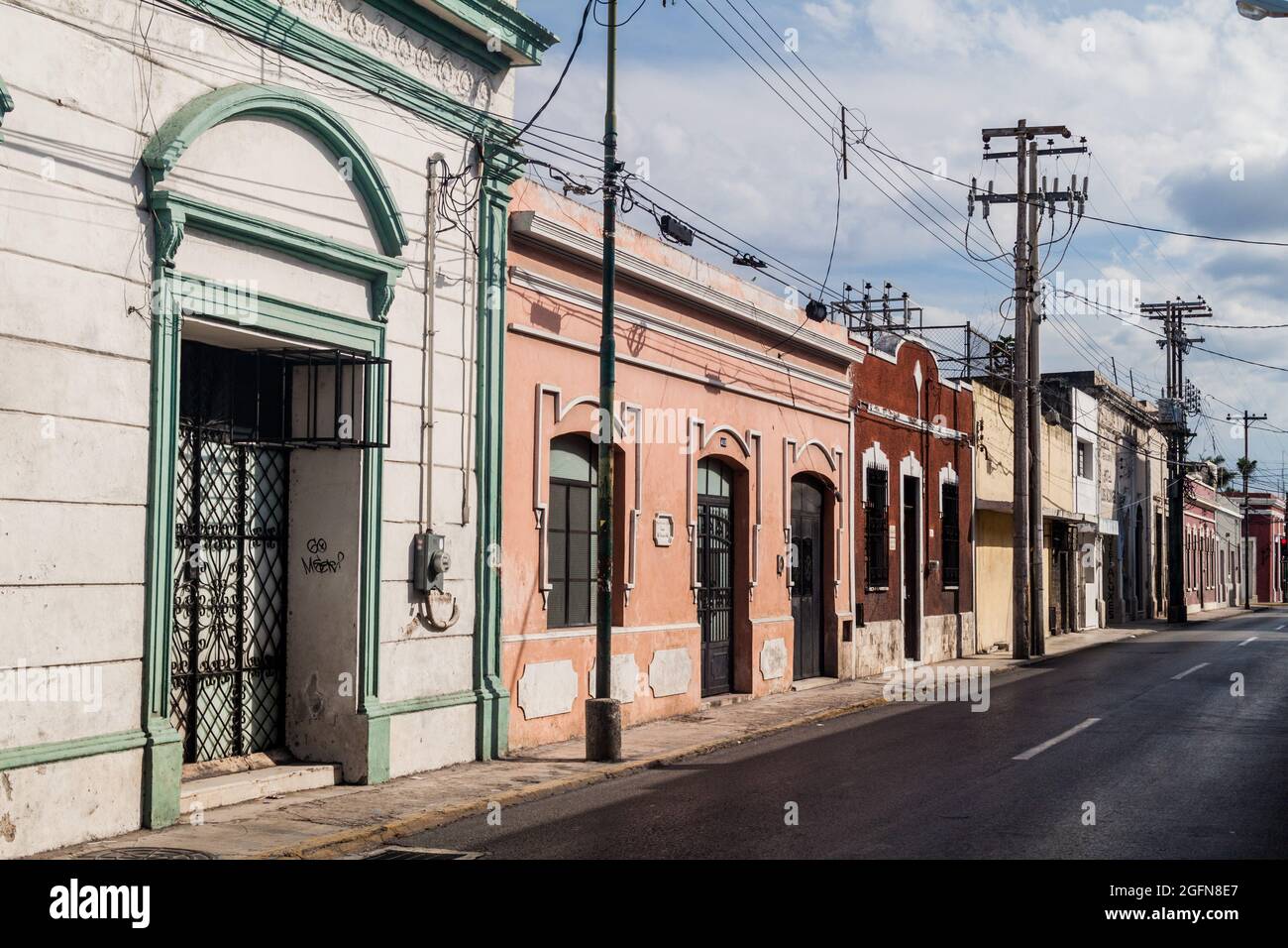Generic street in Merida, Mexico Stock Photo - Alamy