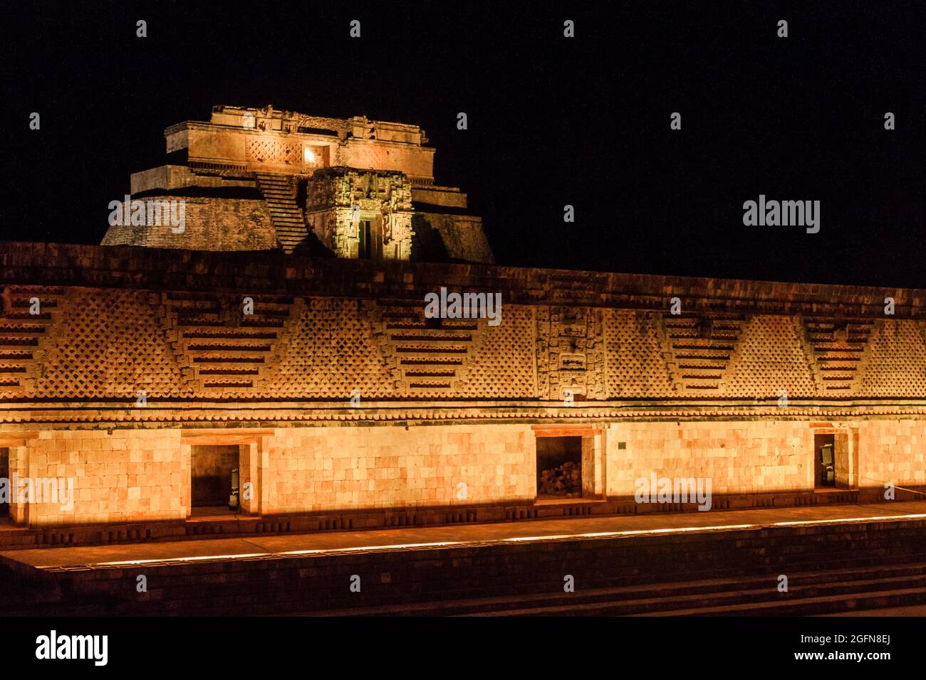 Light show at Nun's Quadrangle Cuadrangulo de las Monjas building ...