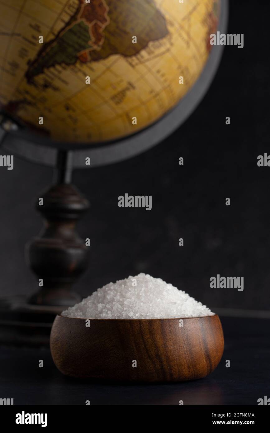 Salt and a Bible on a Dark Background Illustrating Jesus teaching from ...