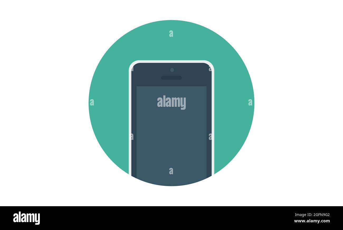 smartphone icon flat style vector illustration Stock Vector Image & Art ...