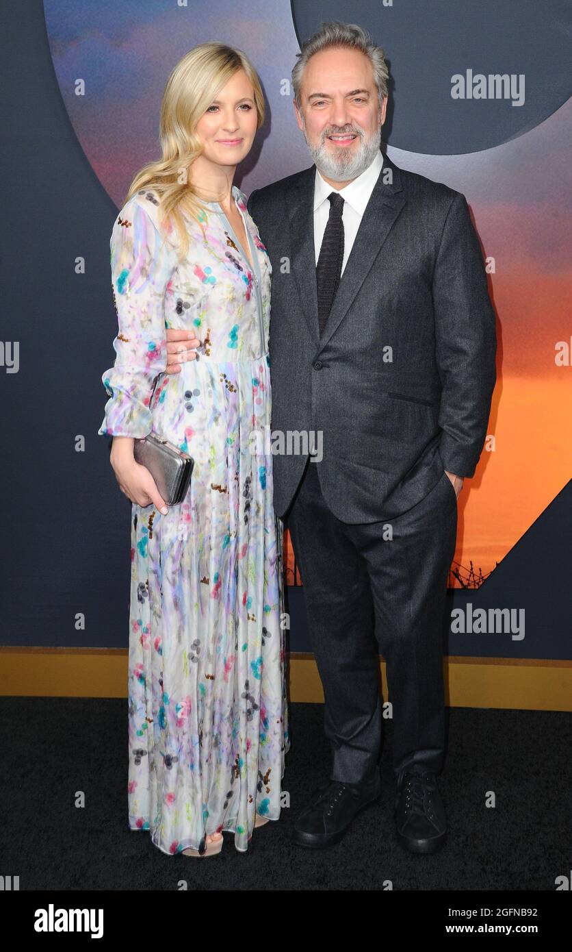 Los Angeles - CA - 12/18/2019 1917 Los Angeles Premiere -PICTURED: Alison Balsom and Sam Mendes ...