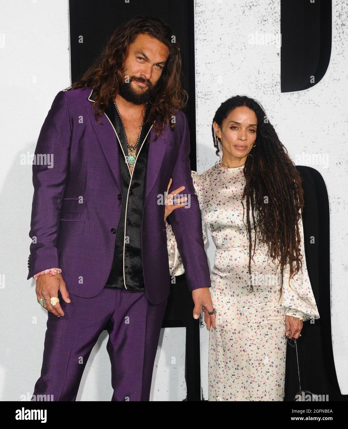 Los Angeles - CA - 09/28/2019 Joker Los Angeles Premiere -PICTURED: Jason Momoa and Lisa Bonet ...
