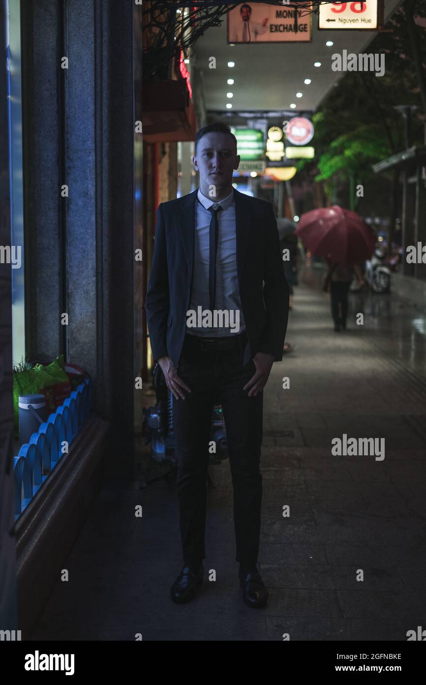 Rich man stands hi-res stock photography and images - Alamy