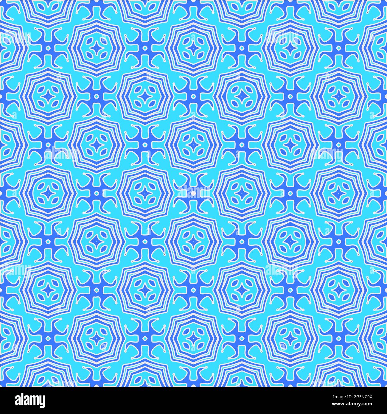 Geometric vector pattern with Aquamarine and blue colors. abstract ...
