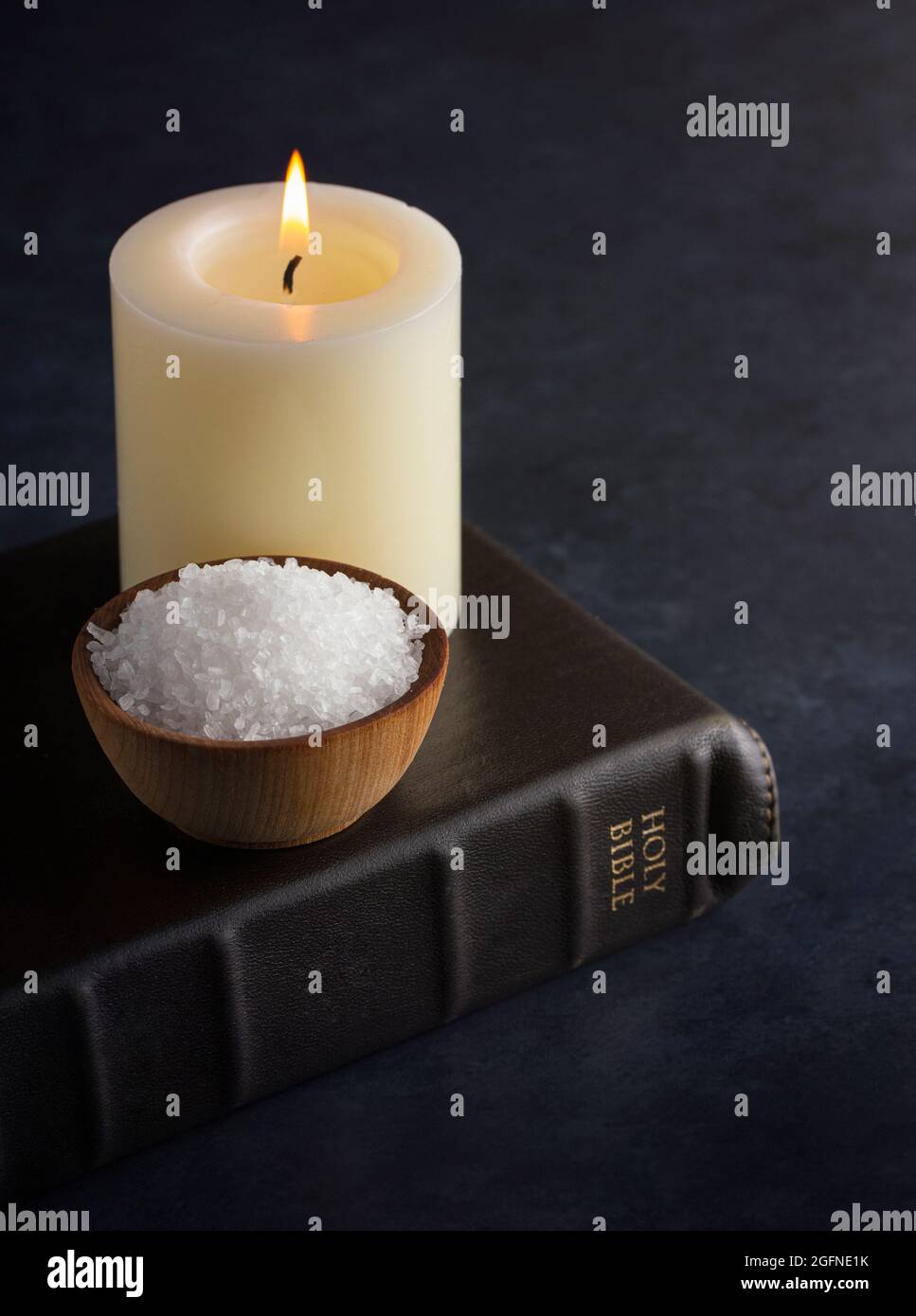 Salt and Light on a Dark Background Illustrating Jesus teaching from ...