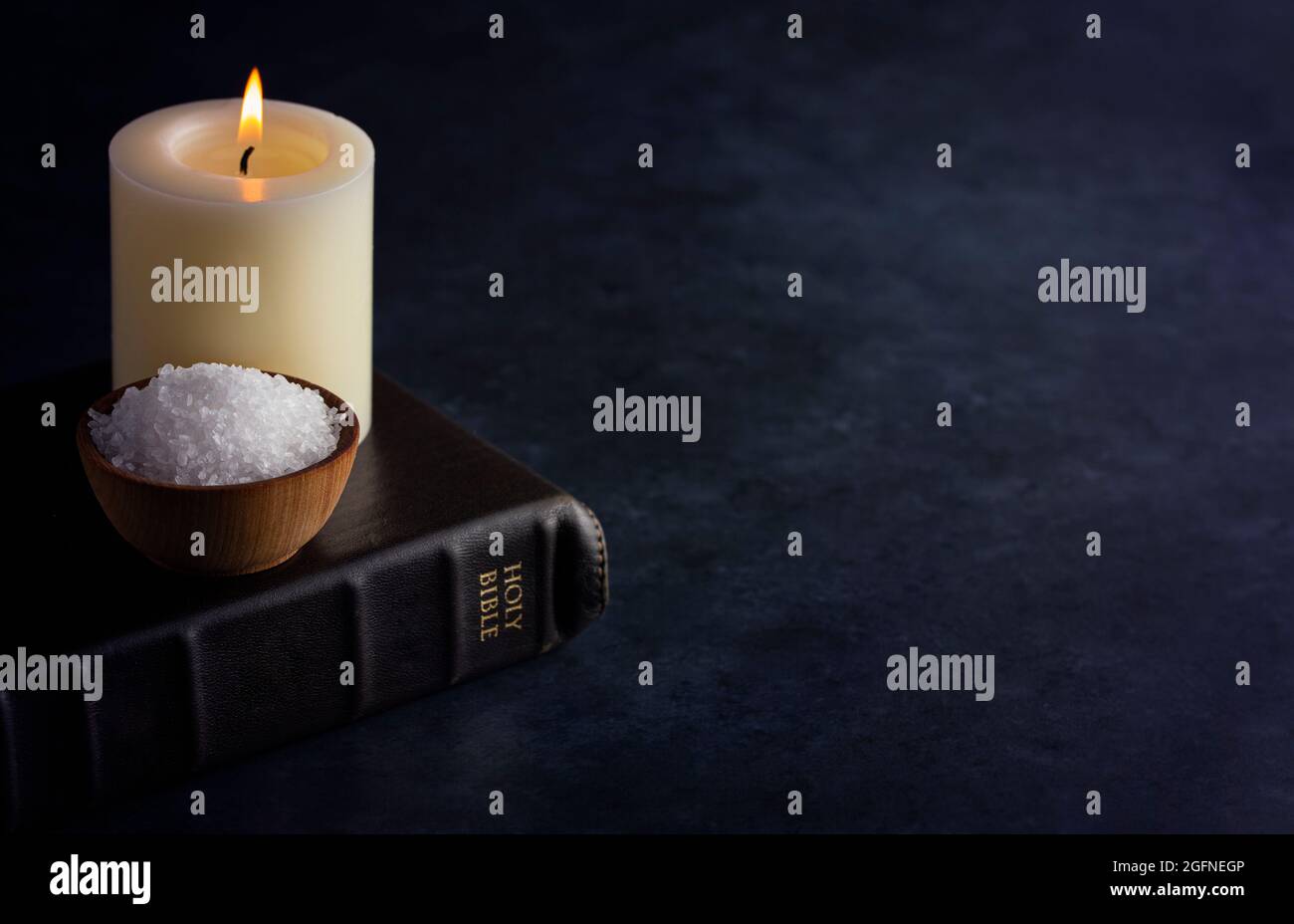 Salt and Light on a Dark Background Illustrating Jesus teaching from ...