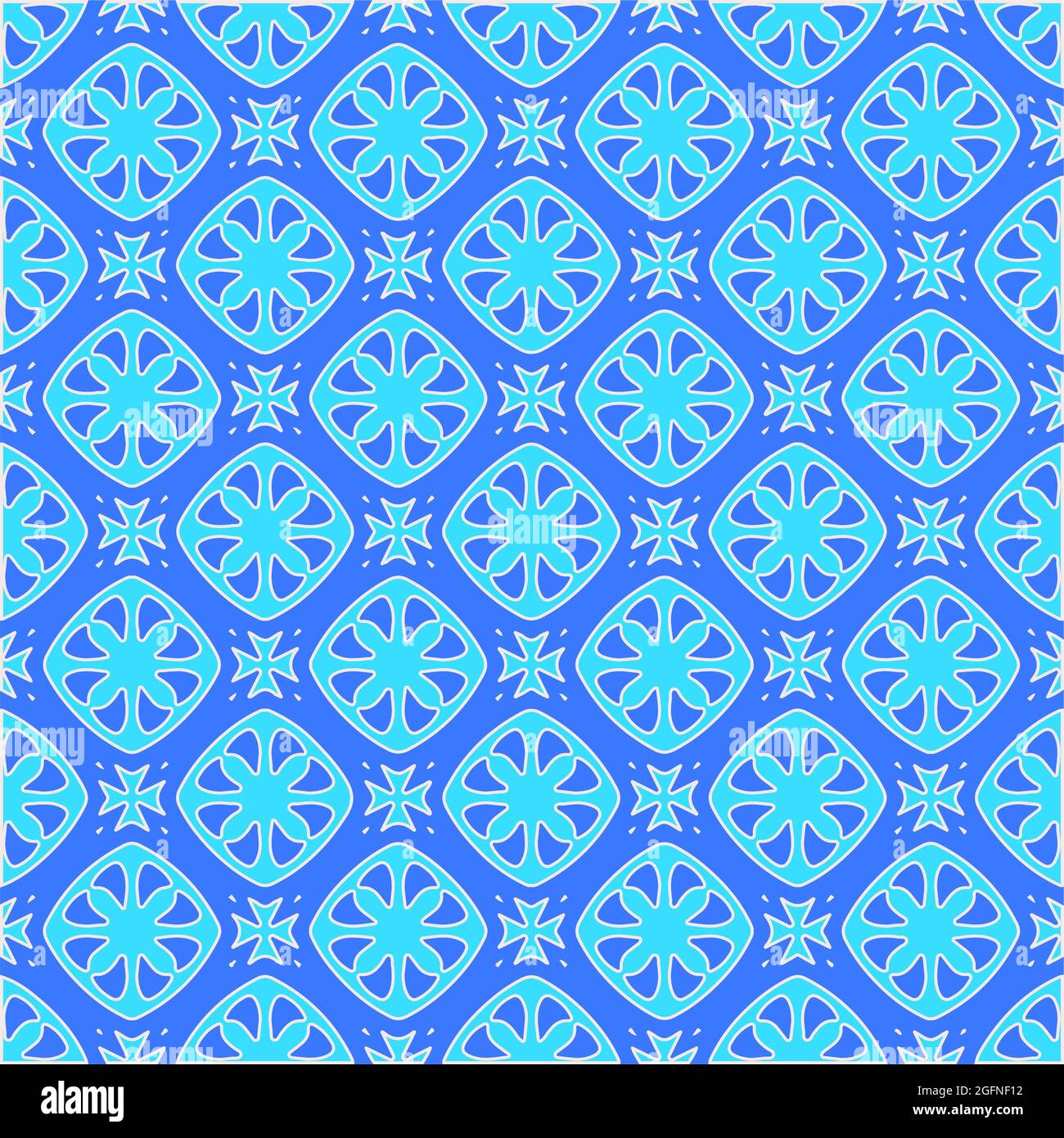 Geometric vector pattern with Aquamarine and blue colors. abstract ...